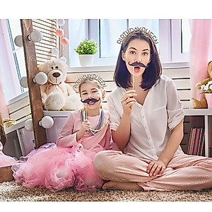 AOPRIE Birthday Crown for Women Gold Birthday Tiara for Girls Birthday Queen Headband Princess Crown Rhinestone Happy Birthday Accessories