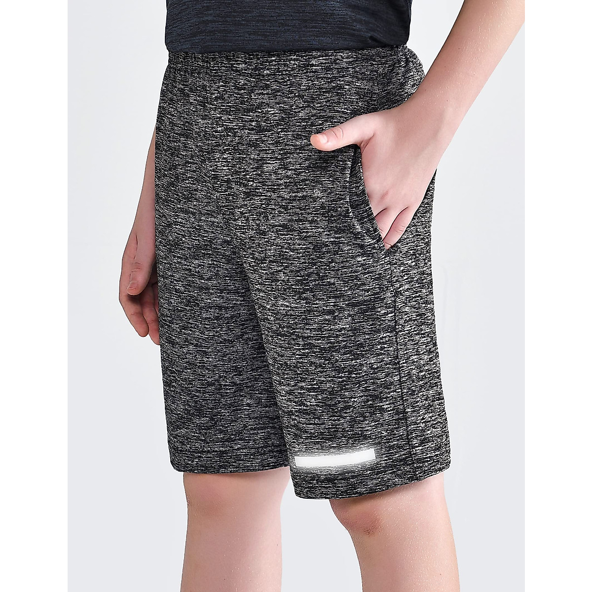 5 Pack Big Boys Youth Athletic Mesh Basketball Shorts with Pockets Quick Dry Activewear (Set 4, Large)