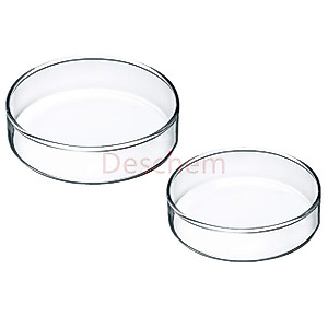 Deschem 35mm,Glass Petri Dish Culture Plate W/Cover Lab Glassware 2 Sets/Lot