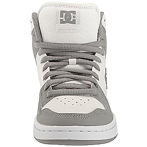 DC Men's Manteca 4 Hi High Top Casual Skate Shoe Sneaker, White/Grey, 9.5