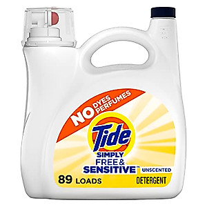 Simply Liquid Laundry Detergent, Free & Sensitive, 128 Oz, 89 Loads