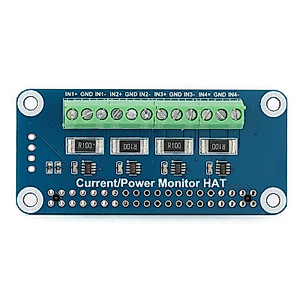 Sense HAT for Raspberry Pi Current Voltage Power Consumption Monitor with 12 Bit ADC, 40Pin GPIO Extension Header and I2C/SMBus Interface, Support Measure Bidirectional Current