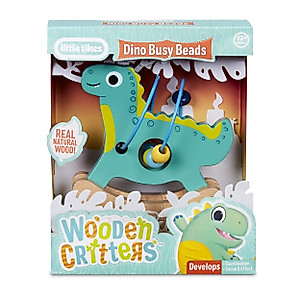 Little Tikes Wooden Critters Dino Busy Beads Maze Developmental Toy