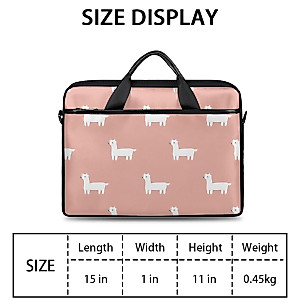 Alpacas Laptop Computer Bag Waterproof Shoulder Messenger Bag 13-15 inch Durable Laptop Tote Bag with Shoulder Strap Handle Lightweight Crossbody Briefcase