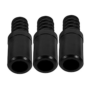 HONMEET 3pcs Mop Head Whisk Broom Tips for Extension Pole Broom Handle Threaded Tip Broom Repairing Tip Push Broom Handle Tip for Telescopic Pole Tips for Telescopic Pole Plastic Black
