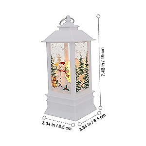 IMIKEYA 1PC Portable Lantern Christmas Decor Music Decor Christmas Snow Globe Glitter Lanterns Nativity Snow Globe Christmas Music Snow Globe Portable Christmas Lights Desk lamp LED