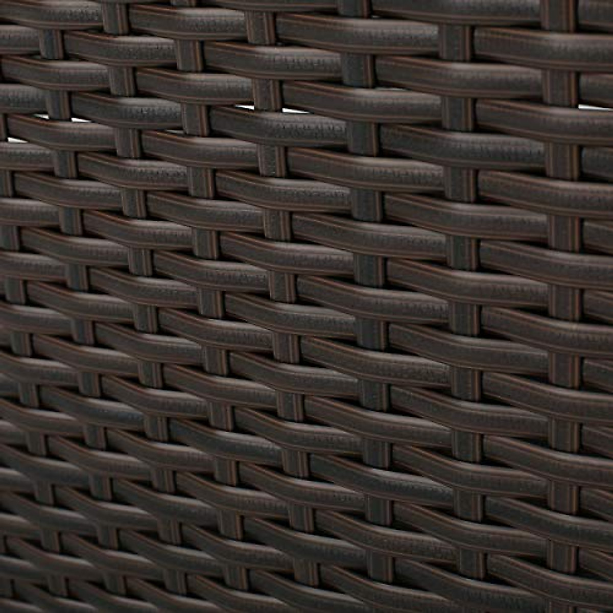 Christopher Knight Home Connie Outdoor 4 Seater Wicker Swivel Chair and Fire Pit Set, Mixed Brown + Navy Blue + Hammered Bronze