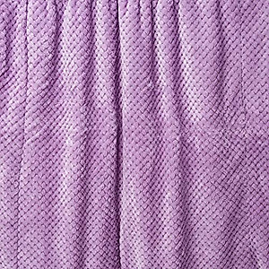 Fuzzy Dog Blanket or Cat Blanket or Pet Blanket, Warm and Soft, Plush Fleece Receiving Blankets for Dog Bed and Cat Bed, Couch, Sofa, Travel and Outdoor, Camping (Blanket (32" x 40"), DW-Lavender)