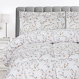 Utopia Bedding Queen Comforter Set (Vintage Floral) with 2 Pillow Shams - Bedding Comforter Sets - Down Alternative Comforter - Soft and Comfortable - Machine Washable