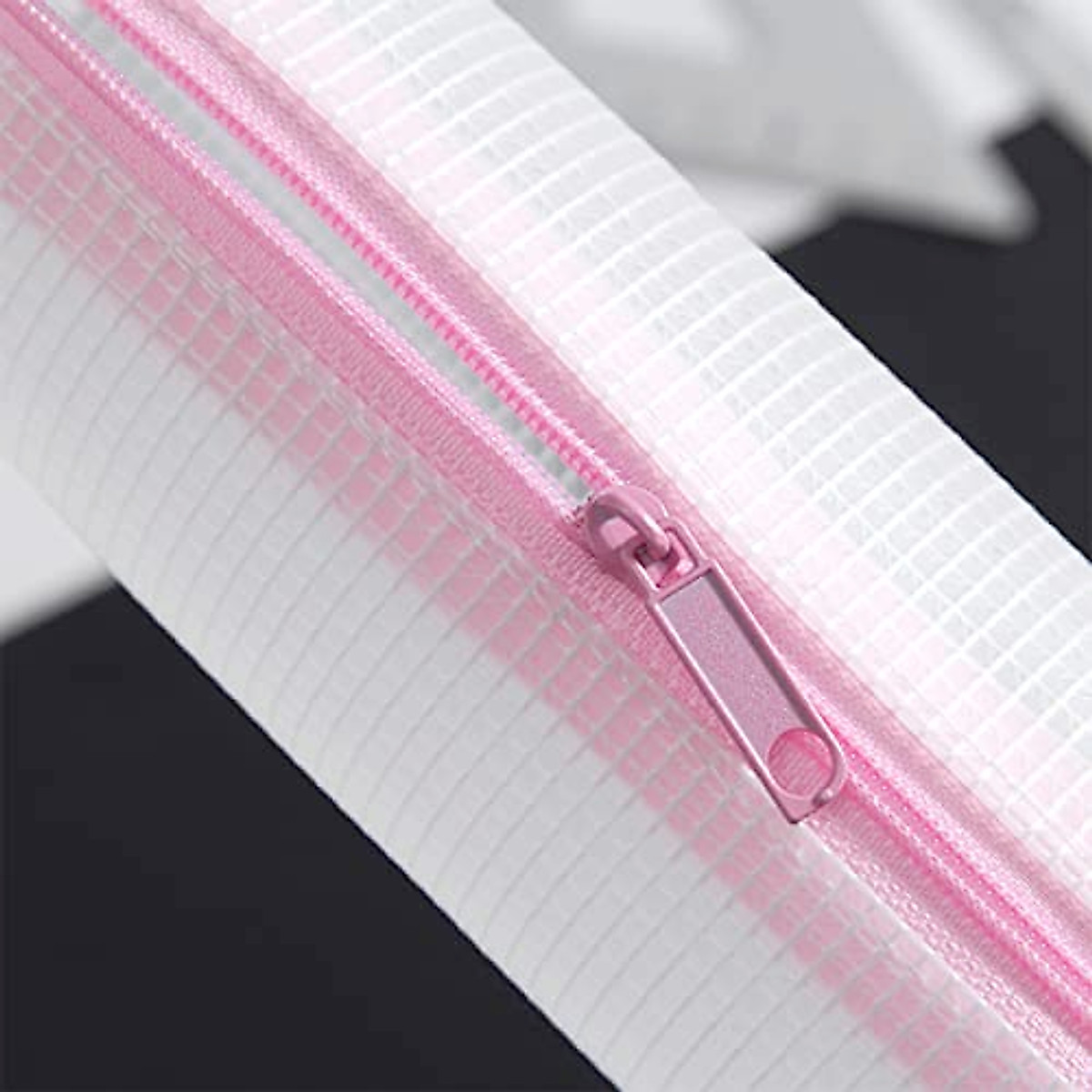 WOLUNSI Plastic Pen Bag Pencil Case Makeup Tool Bag Storage Pouch Purse 4 Colors/ Package