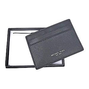 Michael Kors Andy Leather Card Case/Wallet (Black)