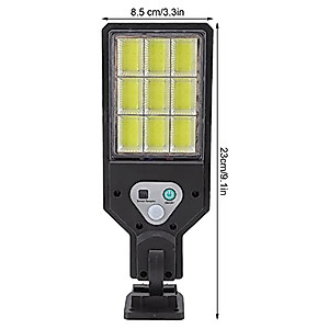 FTVOGUE 3000LM LED Solar Street Lights 9COB Body Sensing IP65 Waterproof Outdoor Street Lamp for Courtyard Yard Pathway Garden