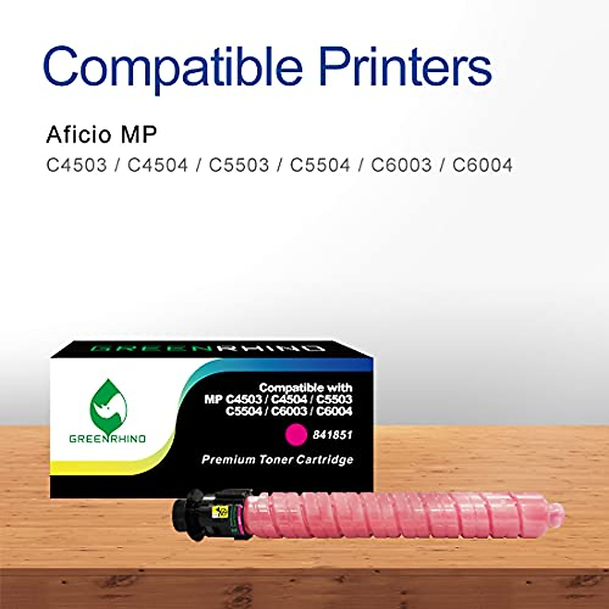 GREENRHINO Remanufactured (High Yield) Toner Cartridge Replacement for Ricoh MP C4503 MP C5503 MP C6003 MP C4504 MP C5504 MP C6004-841851 (Magenta, 1-Pack)