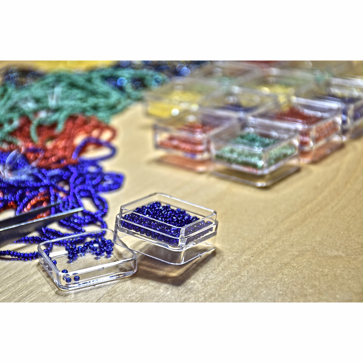 SE 12 Stackable Square Plastic Containers - 8741BB