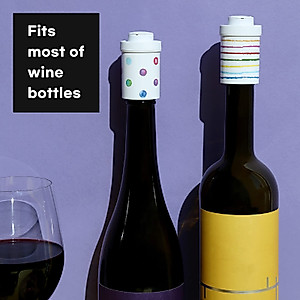 Vakuen Wieder Vacuum Wine Savers, Vacuum Pump with Built-In Silicone Plug, Vacuum Seal Wine Stoppers, No-leakage, Patented Twist-Locking, Wine Preserver, Keep Wine Fresh Longer, Gift Accessories