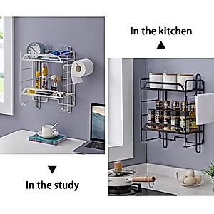 JONZIN Over The Toilet Storage, 2-Tier Large Capacity Bathroom Organizer Shelves, Adjustable Multifunctional Toilet Rack,No Drilling Space Saver with Wall Mounting Design
