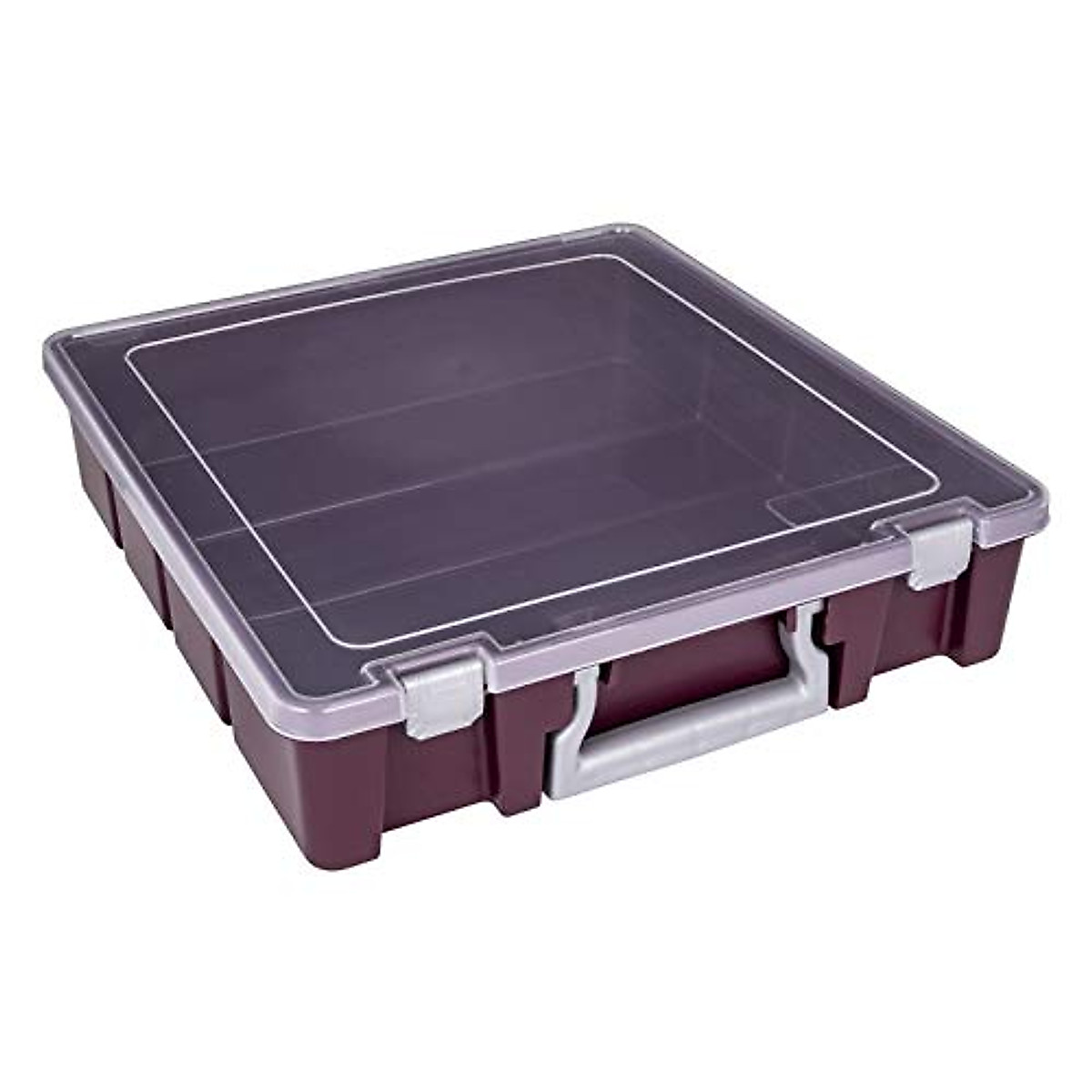 AB Designs 6955ABDP Super Satchel 1-Compartment Open Core, Stackable Home Storage Organization Container, Plum