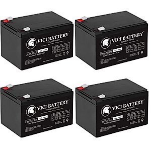 VICI Battery 12V12AH F2 Battery for Precept EN 2 Zone Control Panel - 4 Pack Brand Product