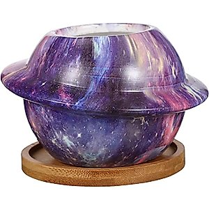 GANAZONO Home Decor 1 Set of Planet Planter Pot with Drainage Holes Ceramic Succulent Pot Flower Container Bonsai Pot Flowerpot for Home Garden Office Indoor Outdoor Outdoor Decor