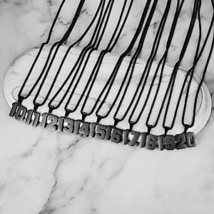 Number Necklace for Boy Black Athletes Number Stainless Steel Chain 00-99 Number Charm Pendant Personalized Sports Jewelry for Men Basketball Baseball Football(00) Over 18 years old