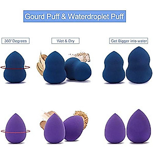 Miss Gorgeous London Makeup Sponge Set Blender Beauty Foundation Blending Sponge - Multi-colored 6 Pieces