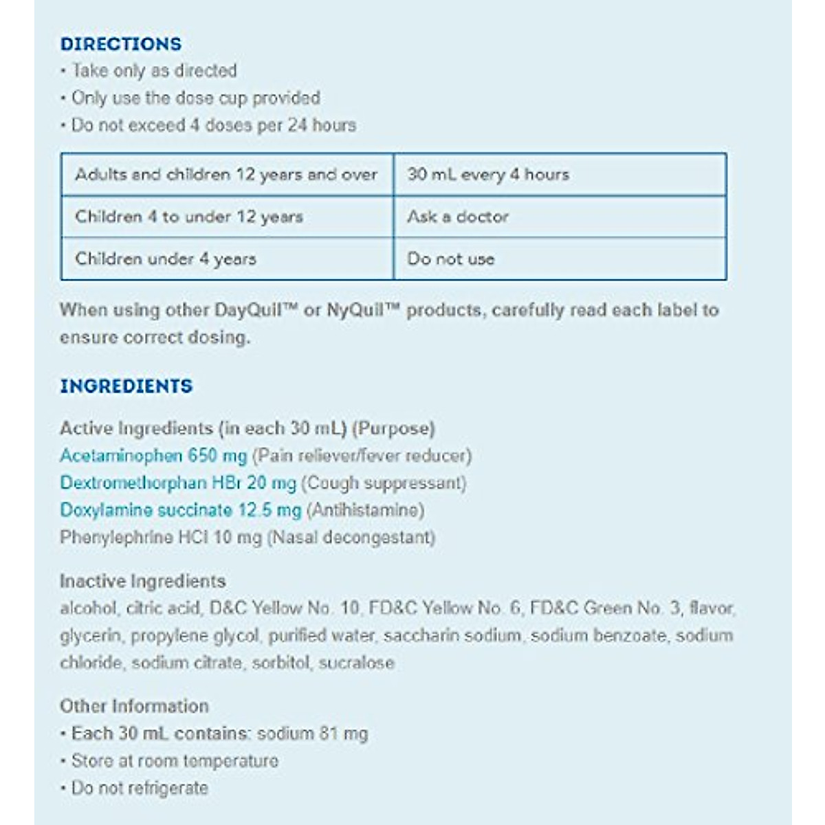 Vicks NyQuil Cough Cold and Flu Nighttime Relief (Severe Original, 3 PK)