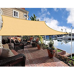 AFXOBO Garden Shade Sail Plant Greenhouse Knitted Yellow Covered Sunscreen Net 6.56x13.12 FT