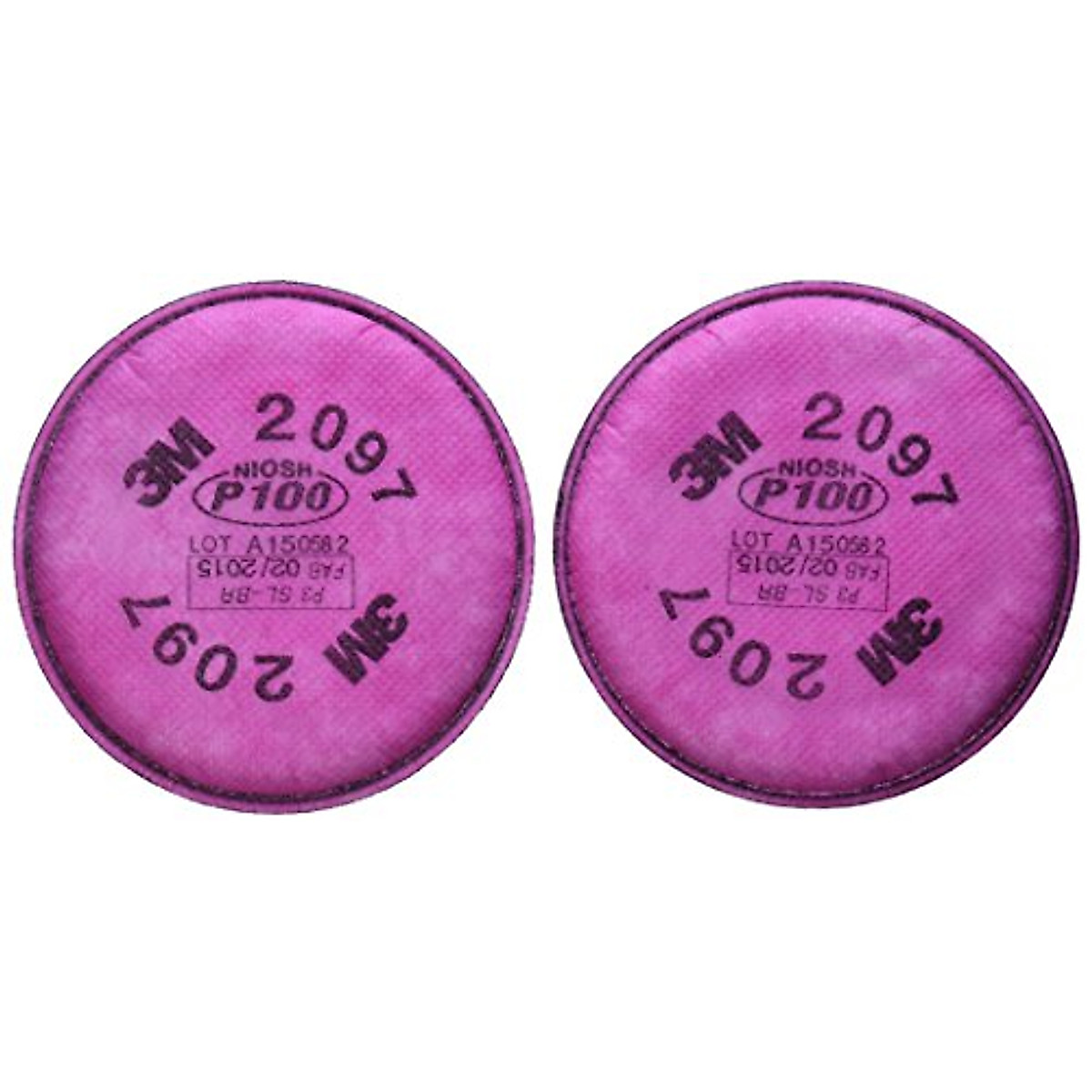3M - 2097 P100 Particulate Filter For 5000, 6000, 6500, 7000 And FF-4 Pink
