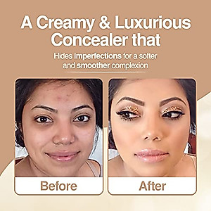 Frankie Rose Cosmetics Our Lil’ Secret Concealer – Sweat-Proof & Matte Under Eye Concealer, Long Lasting Concealer Full Coverage For Fine Lines, Dark Circles & Hide Imperfections - Angelic