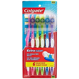 Colgate Extra Clean Full Head, Medium Toothbrush, 6 Count (Pack of 3)