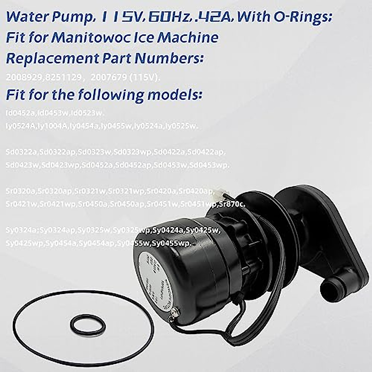 2008929 Ice Machine Water Pump Compatible with Manitowoc Ice Machines 8251129 2007679