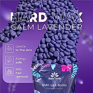 Bella Verde Wax Beans 2.2lb - Hard Wax Beads for Hair Removal - Brazilian Eyebrow Home Body Wax for Men Women - Hot Wax for Brazilian Body Legs Eyebrows Face Lips Armpits