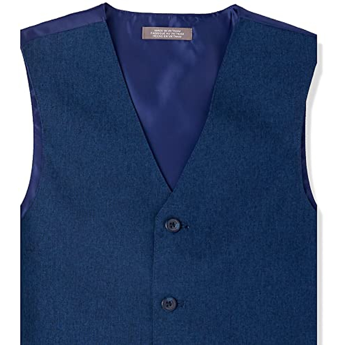 Van Heusen Boys' 4-Piece Formal Suit Set, Vest, Pants, Collared Dress Shirt, and Tie, Blue Jean, 10