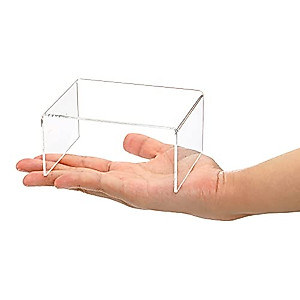 Hedume 16 Pack Clear Acrylic Display Risers, 4.4" x 3.2" x 2.2" Display Stand for Figures, Buffets, Dessert, Cupcakes, Candy, Jewelry and Collectibles