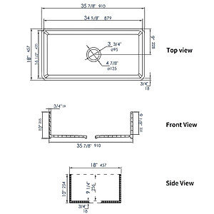 ALFI brand ABF3618-BM Kitchen Sink, Black Matte