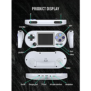 Handheld Game Console for Kids, Rertro Game Console Built-in 6000 Retro Games, 3 inch IPS Screen, 7 Emulators FC/SFC/MD/GB/GBC/GBA/MAME, Retro Handheld Game Console Gift for Kids