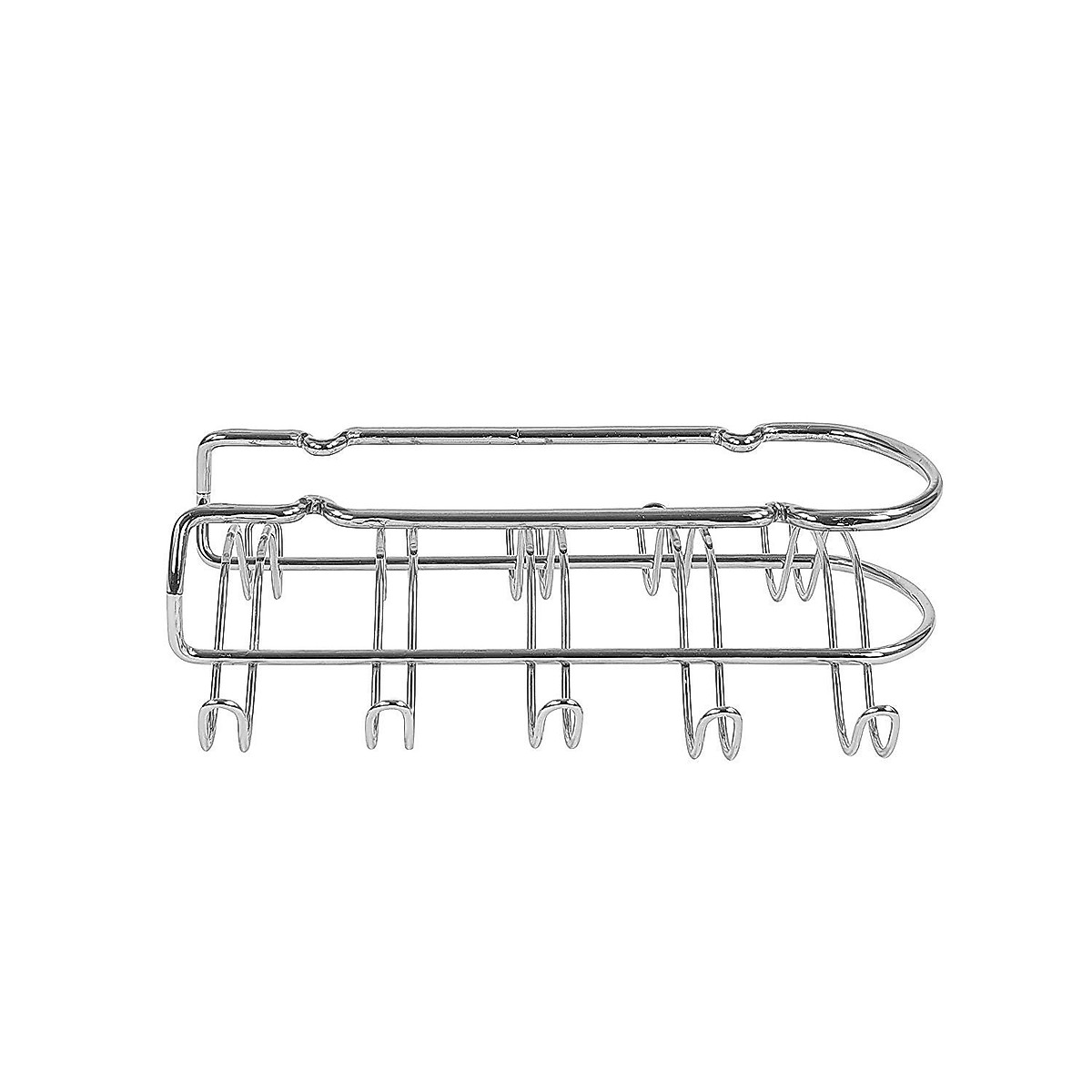 Spectrum Diversified Under The Shelf Mug Holder, Optional Mounting Slides Over Kitchen Cabinet Shelves, Holds Up to 8 Coffee Mugs & Tea Cups, 10 x 8.5 x 3 inches, Chrome