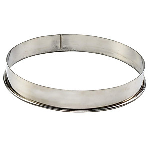 DOITOOL Stainless Steel Pizza Rings Muffin Rings Mousse Rings Metal Round Rings Metal Tart Pastry Rings Molds 7 inch Non Stick Pizza Cutter Rings Egg Pancake Rings for Cooking Baking