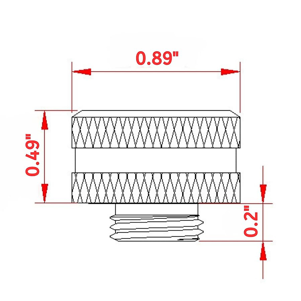 Dracaena 6 Pack G1/4" Thread to 12mm OD hard Tubing Compression Fitting with Rings for rigid acrylic Tube for Computer Water Cooling System, Black