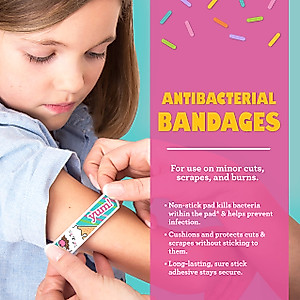 Yummy Animal Kids Bandages, 100 ct Super Cute Designs | Wear Like Stickers, Adhesive Bandages for Minor Cuts, Scrapes, Burns. Easter Basket Stuffers for Kids & Toddlers