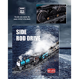 dOvOb TH10 Steam Train Building Kit with Train Track, Collectible Steam Locomotive Engineering Toys Set for Kids and Adult (560 PCS)