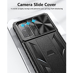 for Samsung Galaxy S20 FE Case: Rugged Belt Clip Holster Heavy Duty with Built-in Kickstand - Military Grade Protection Shockproof Cover for Galaxy S20 FE - Black