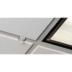 Dowling Magnets Ceiling Hooks for Suspended Ceilings, White, Pack of 4, 1" L x .88" W