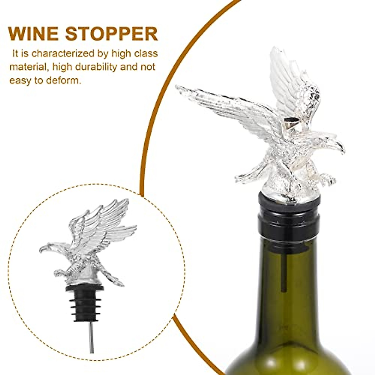 Wine Stopper Wine Bottle Pourer: Wine Aerator Pourer Eagle Shaped Bottle Stopper Liquor Pour Spout Wine Cocktail Dispenser for Home Bar