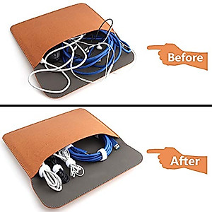 PASOW 60pcs Fastening Microfiber Cloth Cable Ties Wire Management (6/7/8 Inch, White)