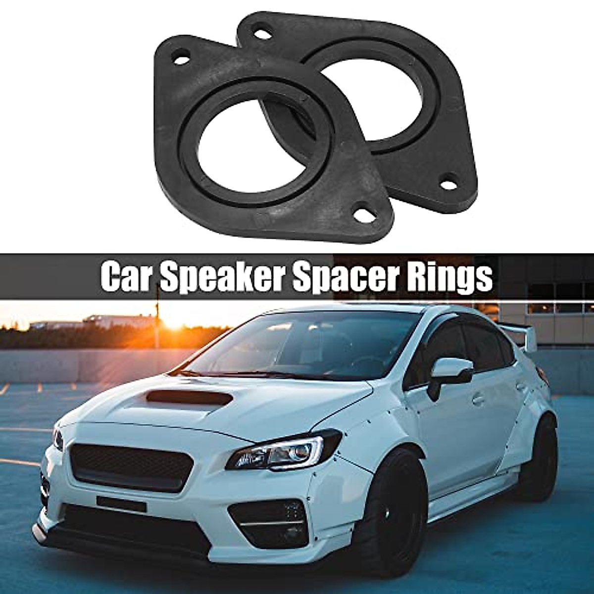 X AUTOHAUX 2 Pcs Black Plastic Car Tweeter Speaker Mounting Adapter Bracket Rings for Toyota for Subaru for Lexus