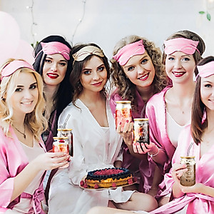 Irenare 8 Pcs Maid of Honor Proposal Gifts Set Robes Makeup Bag Cup Cards Hair Tie Bracelet Diamond Pen Bridesmaid Gift Box