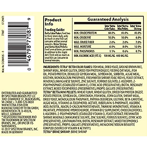 Tetra BettaMin Select-A-Food 1.34 Ounces, Fish Flakes, Variety Pack