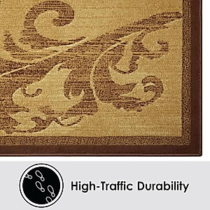 Home Dynamix Catalina Pierre Contemporary Modern Area Rug 7'10"x10'2" Geometric Brown Red Beige