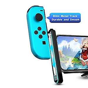 Funnywin Switch Joy Con Comfort Grip, iPad 10.2 & Mini Retractable Holder with Joy Con Game Controller Grip Handle for iPadOS 16 & iOS16 iPhone 13 & 14 Pro Max Stand (LZ iPhone)